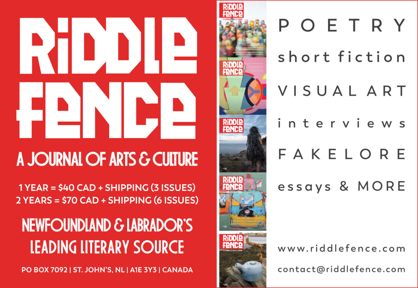 EE Membership and Riddle Fence Subscription offer › Eastern Edge Gallery