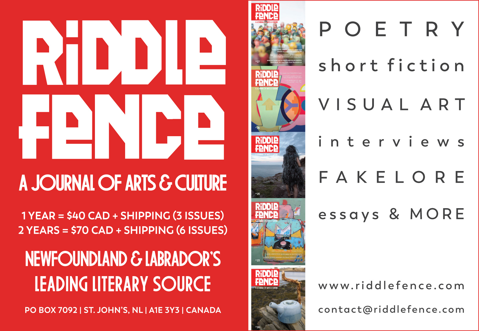 EE Membership and Riddle Fence Subscription offer › Eastern Edge Gallery